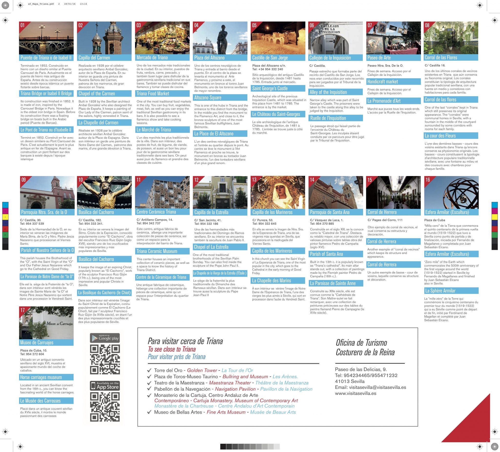 Plan de Séville: Office du Tourisme, Bus, imprimable et PDF