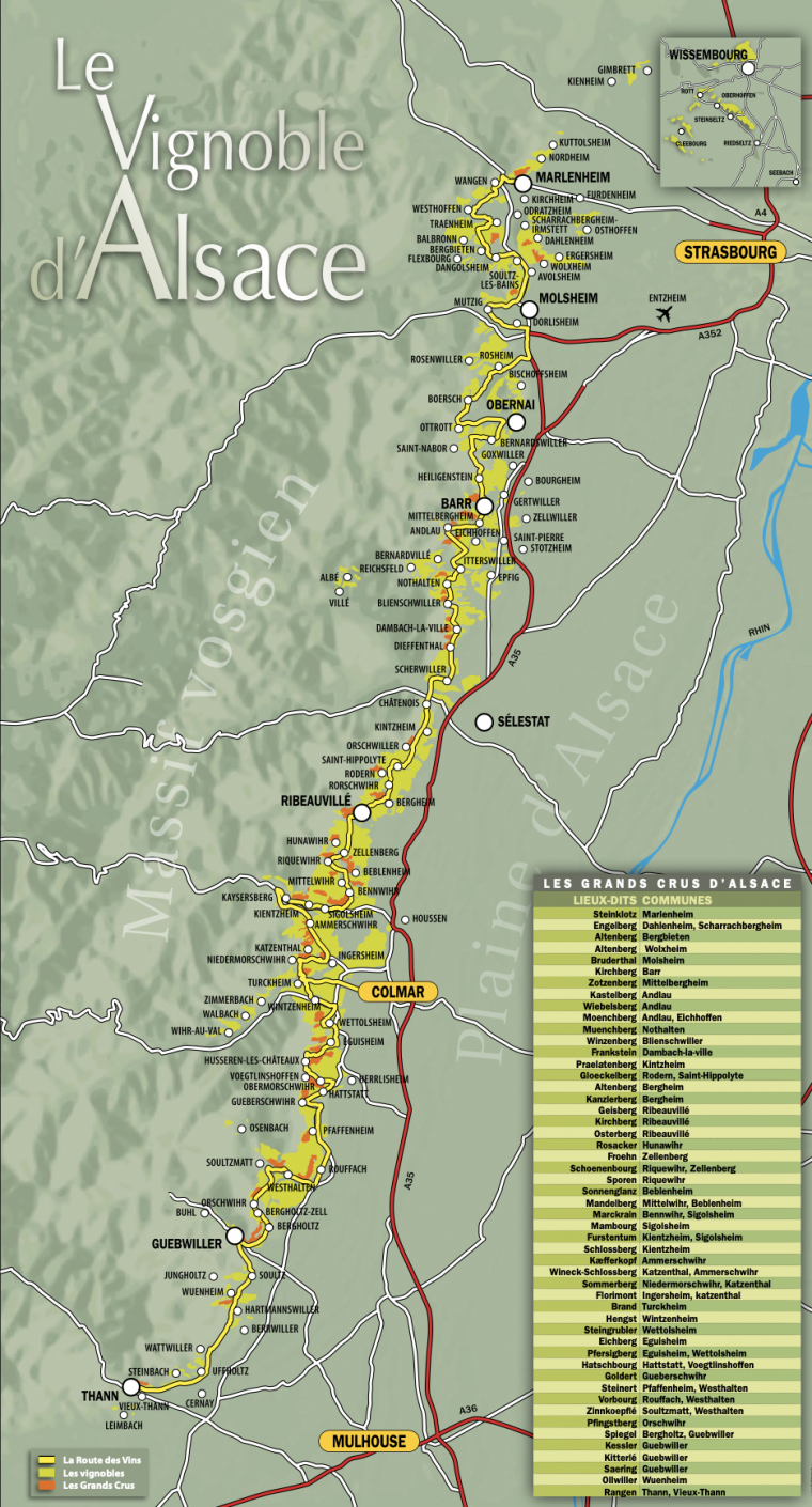 Route des Vins Alsace en voiture : itinéraire, randonnée, dégustation